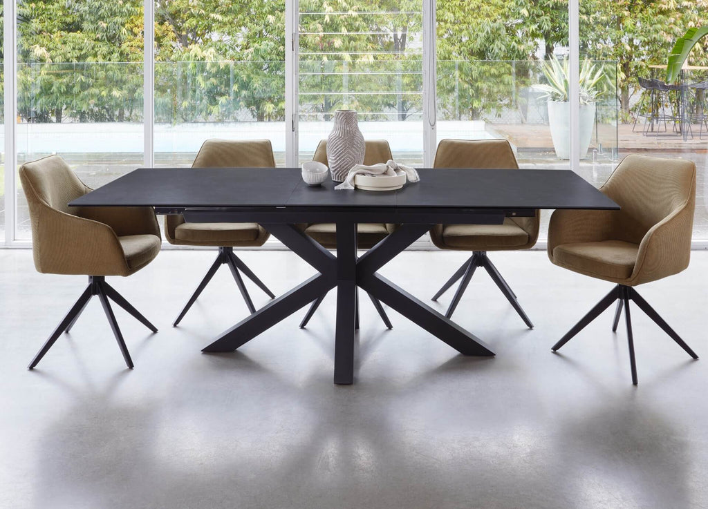 Caspian | Ceramic Rectangular 8 person 2.2m Extension Dining Table