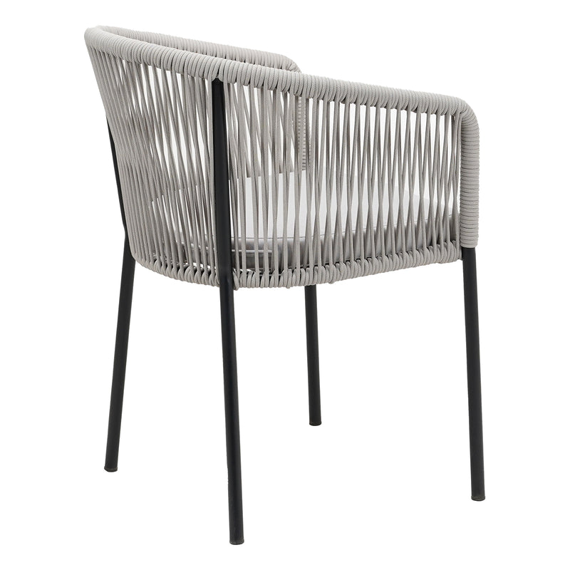 Daintree | Woven Robe Pebble Grey Metal Outdoor Dining Chairs