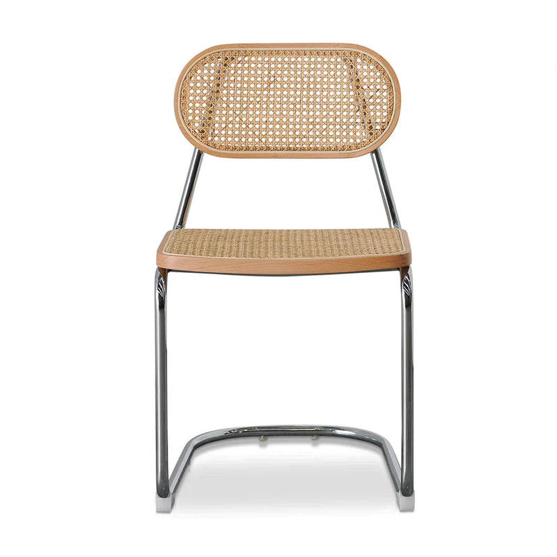 Darwin | Coastal Metal Rattan Dining Chairs | Set Of 2