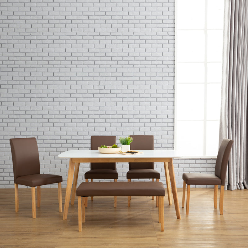 Maverick | Coastal Wooden 6 Seater White Rectangular Dining Table