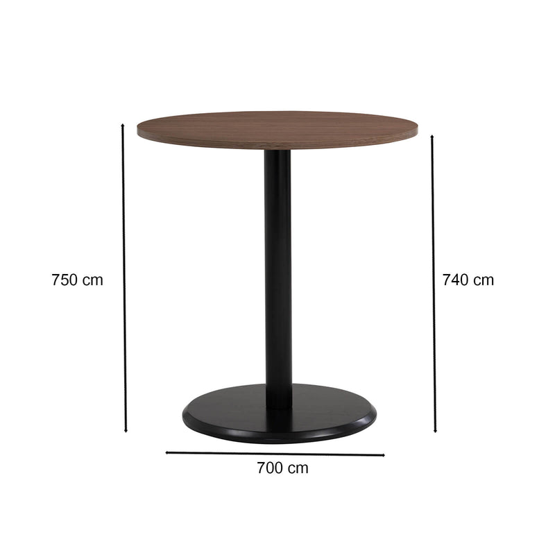 Mendelson | Black Walnut Wooden Round Dining Table