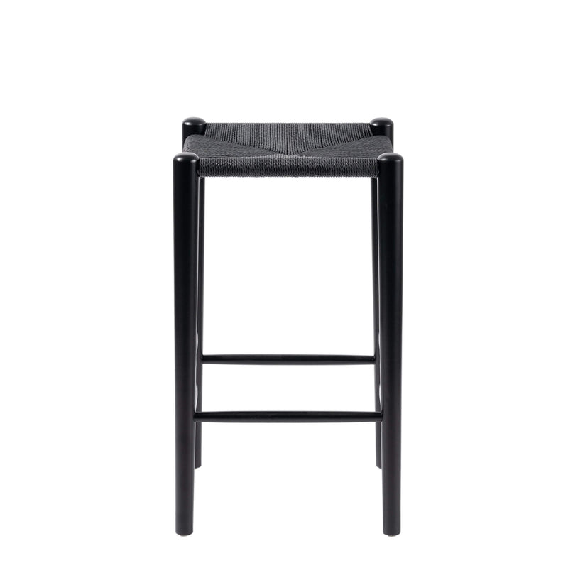 Oceanside | Coastal Commercial Wooden Backless Rattan Bar Stools