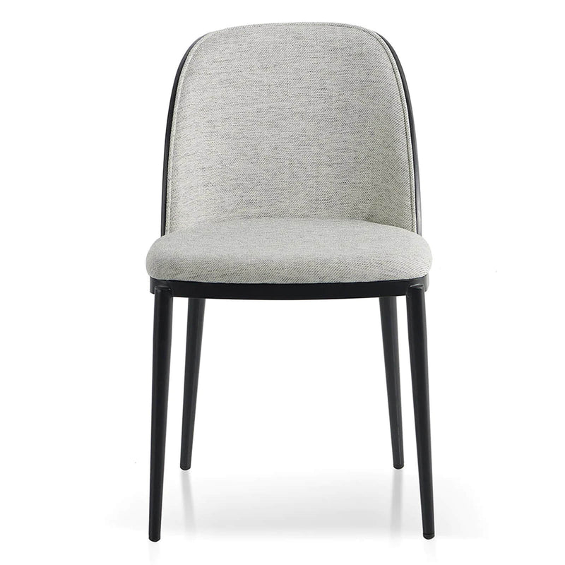 Stockton | Modern Metal Grey Fabric Dining Chairs | Set Of 2