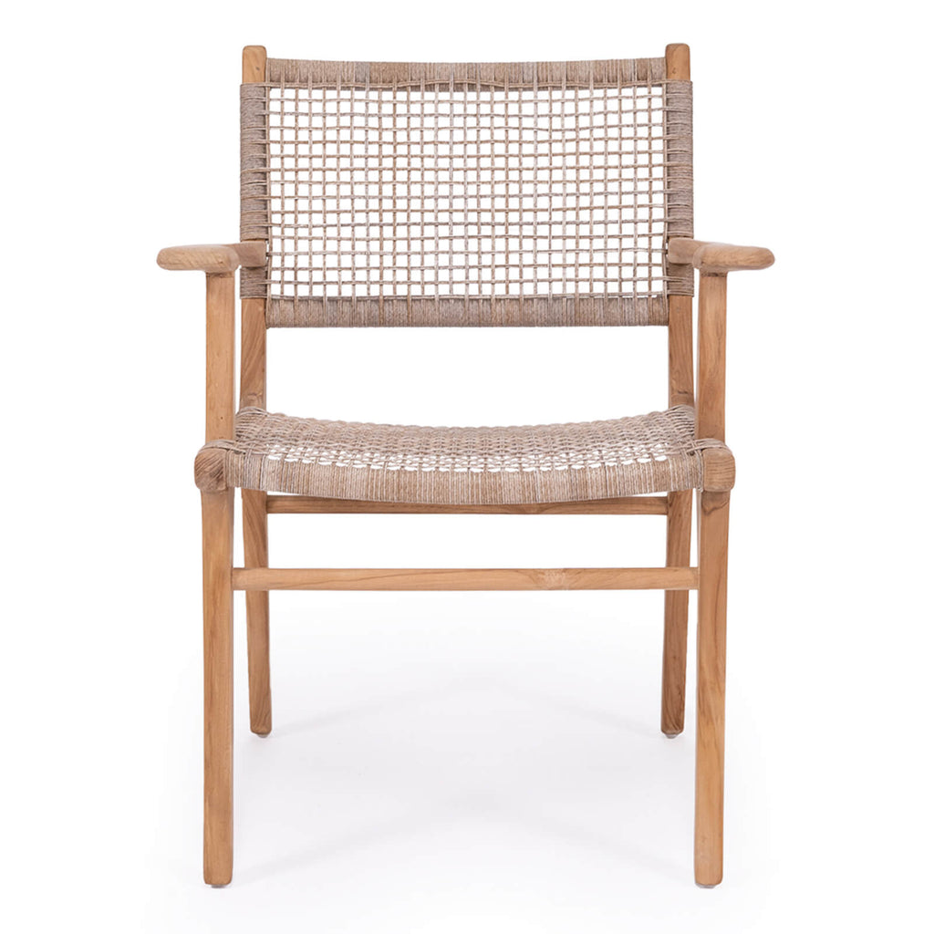 Buy Coastal Outdoor Wooden Dining Chair With Arms | Augusta